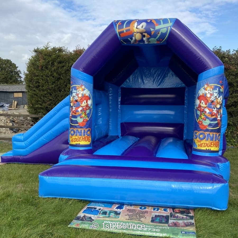 Sonic 18x15 Side slide Bouncy Castle - Bouncy Castle Hire in Chelmsford ...